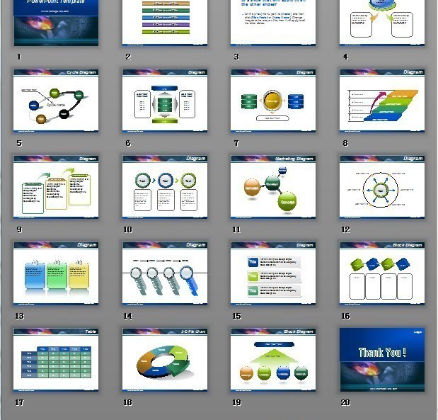 蓝色数码光碟箭头示意图图表PPT模板www.2pp… - 高清图片，堆糖，美图壁纸兴趣社区