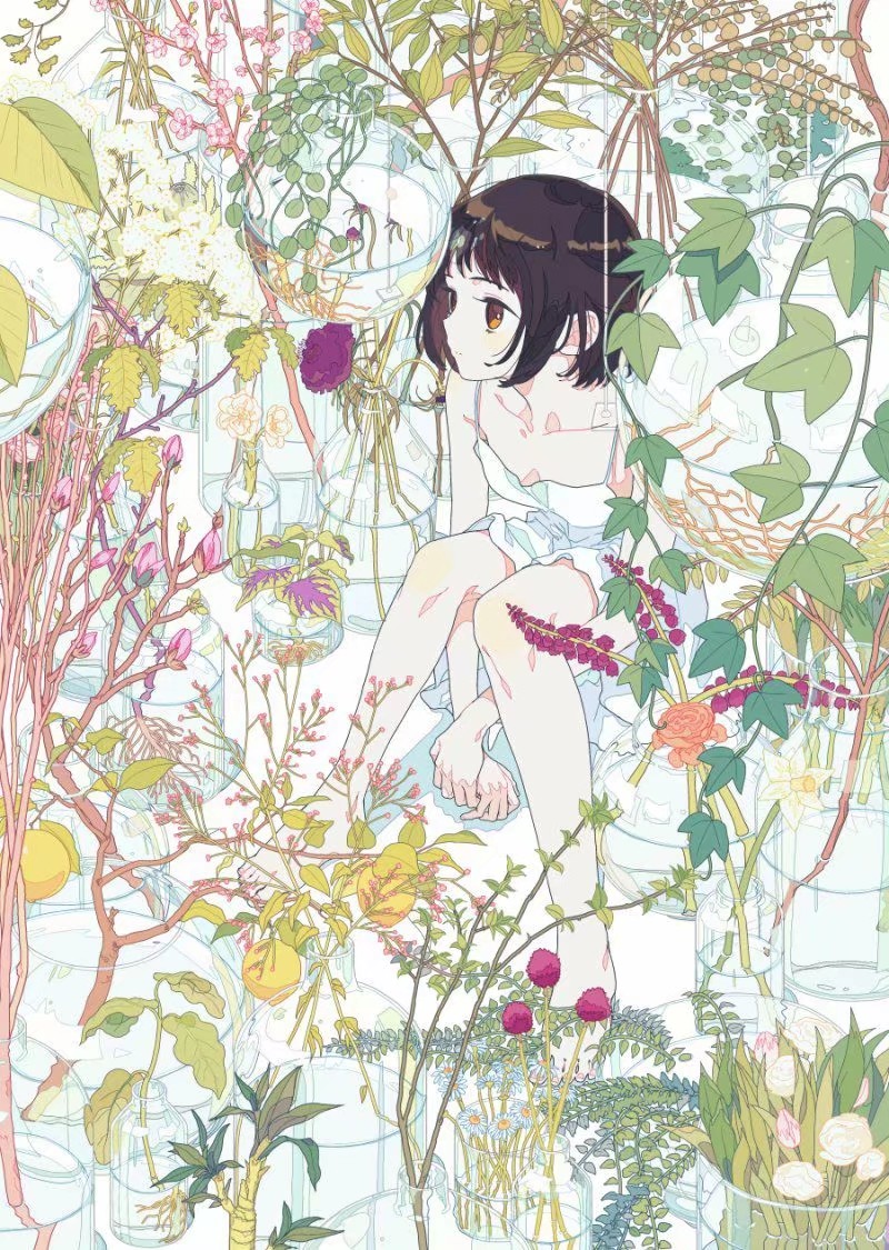 盛夏 画师：믕mng twi：u_m_mm - 堆糖，美图壁纸兴趣社区