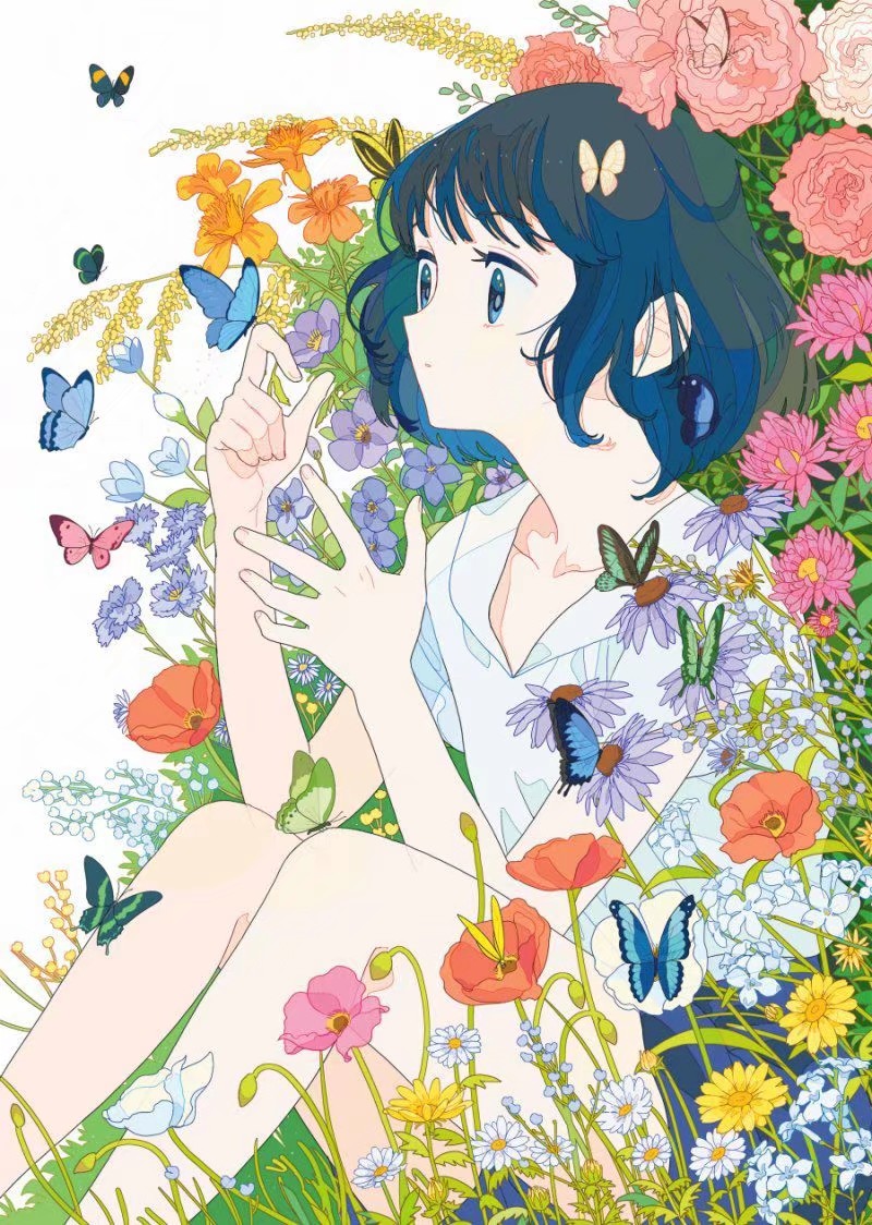 盛夏 画师：믕mng twi：u_m_mm - 堆糖，美图壁纸兴趣社区