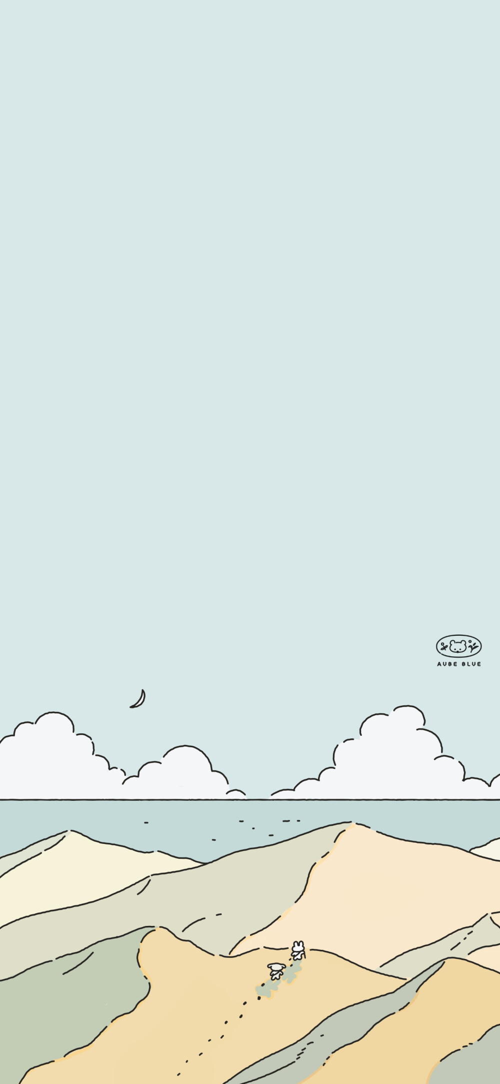 插画壁纸 © ins：aube_blue - 高清图片，堆糖，美图壁纸兴趣社区