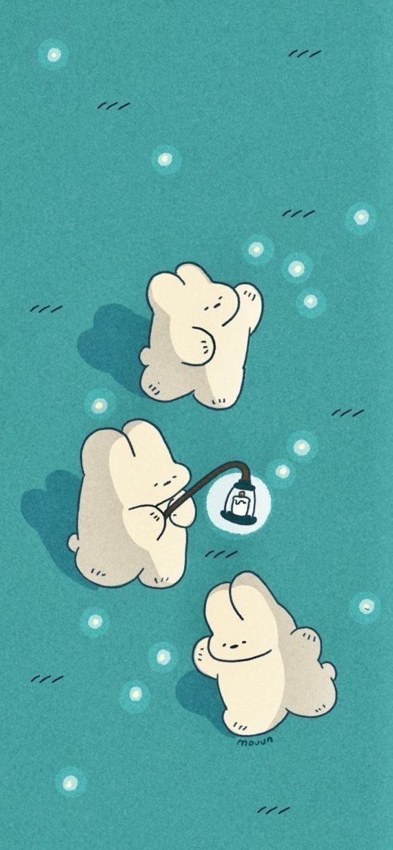 治愈系小兔壁纸 via:mouun_factory - 堆糖，美图壁纸兴趣社区