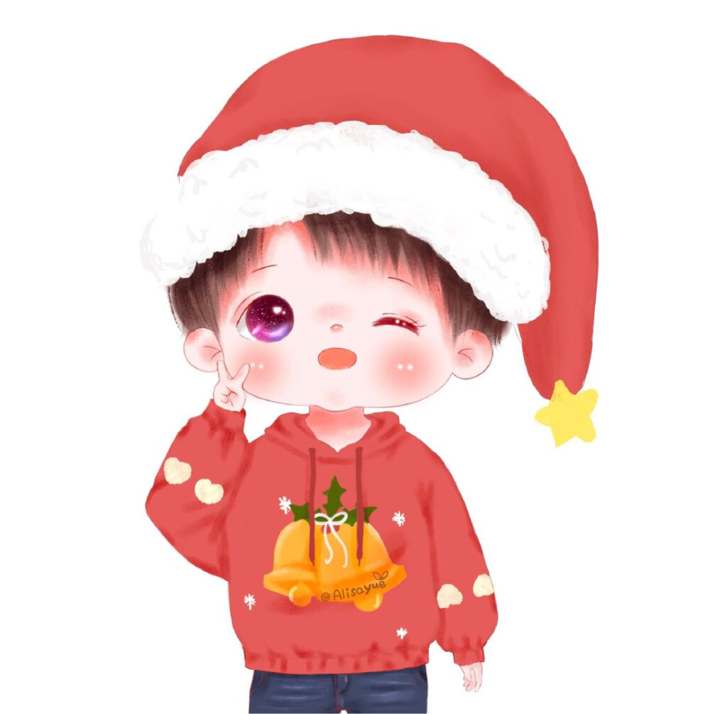 可爱萌娃圣诞节头像 ©尹小悦Alisayue - 堆糖，美图壁纸兴趣社区