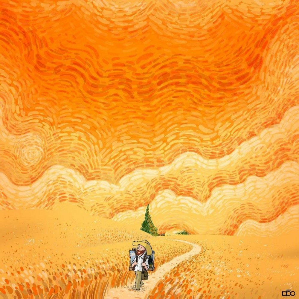 梵高 漫画 alireza karimi moghaddam - 高清图片，堆糖，美图壁纸兴趣社区