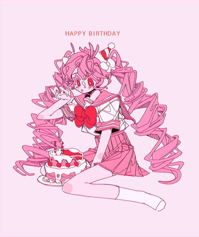 粉色系女孩子 画师：마권 twi：GWON_MA - 堆糖，美图壁纸兴趣社区