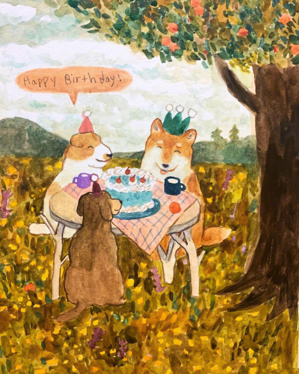 动物野餐日 ins：selynndraws - 高清图片，堆糖，美图壁纸兴趣社区