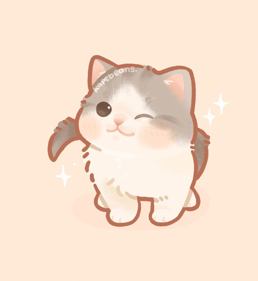 超可爱的小猫咪 插画师 Kapebeans - 高清图片，堆糖，美图壁纸兴趣社区