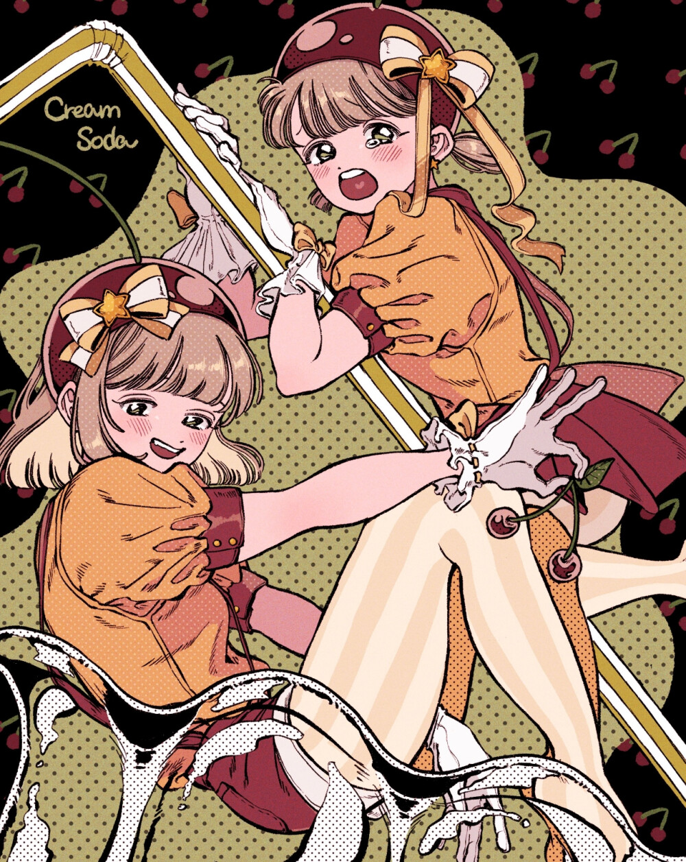 复古｜插画 画师：かたお twi：katao__ - 堆糖，美图壁纸兴趣社区