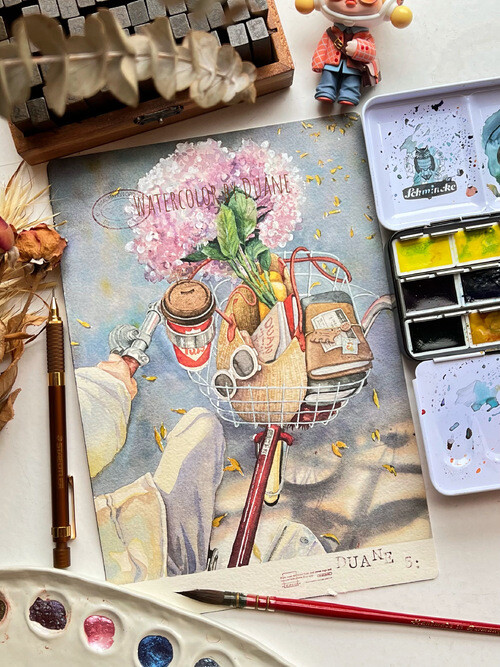 水彩 by:Duane大端（微博） [橙池未蓝crys… - 高清图片，堆糖，美图壁纸兴趣社区