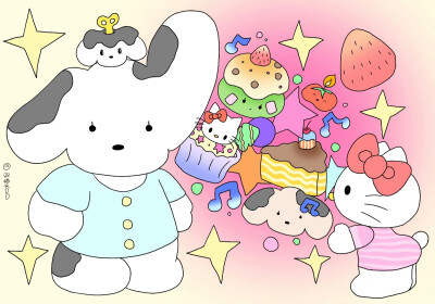 Hello Kitty&Loopy 凯蒂和小海狸露比 #he… - 高清图片，堆糖，美图壁纸兴趣社区