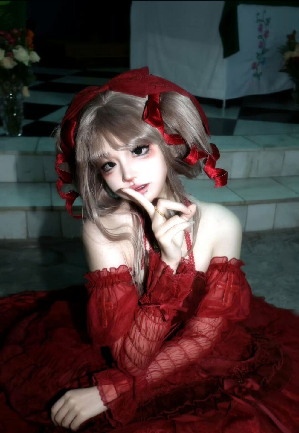 红色十字姬真的绝啦，加上衬裙感觉更公主了… - 高清图片，堆糖，美图壁纸兴趣社区