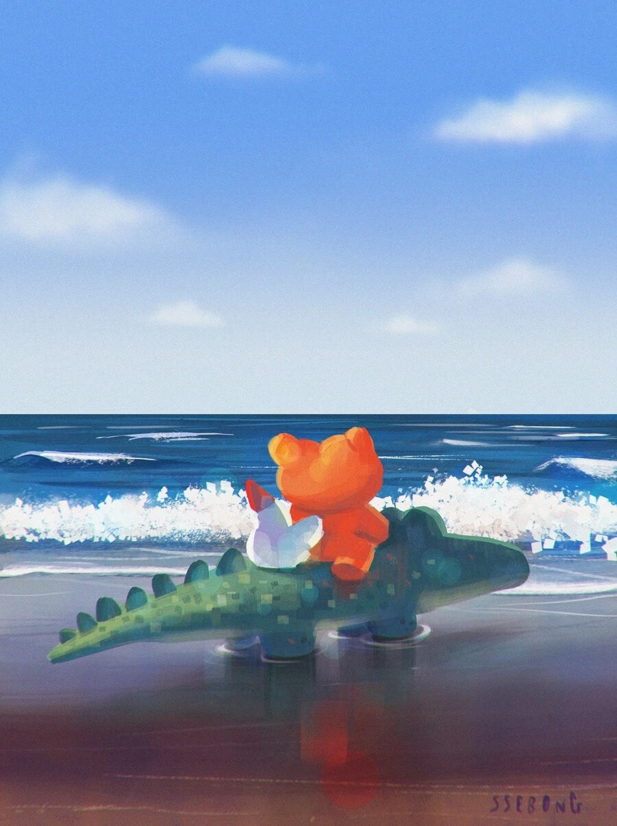 韩国插画师 Ssebong Kim 一组童梦插画 - 高清图片，堆糖，美图壁纸兴趣社区