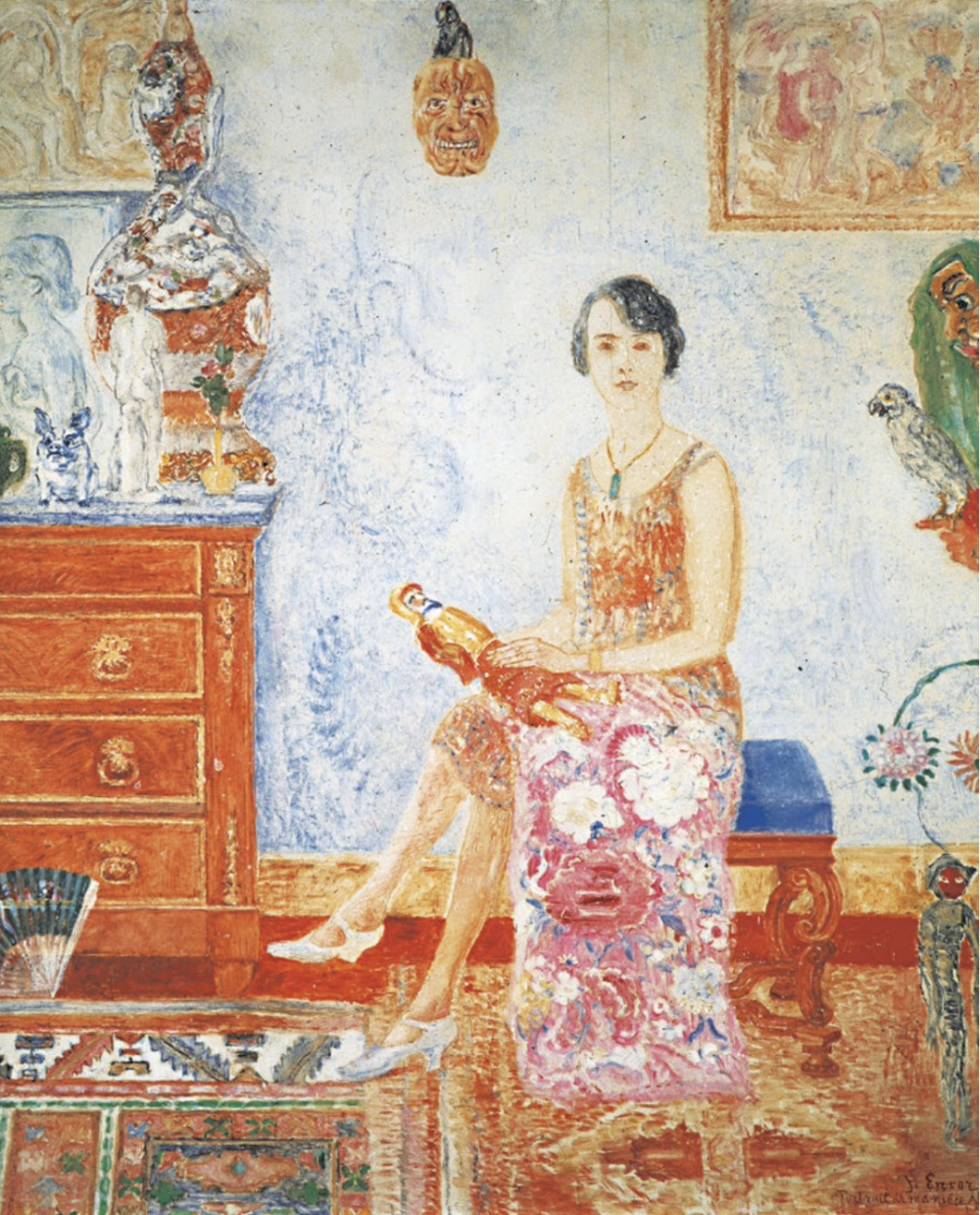 James Ensor, Portrait of Alexandra Davel… - 高清图片，堆糖，美图壁纸兴趣社区