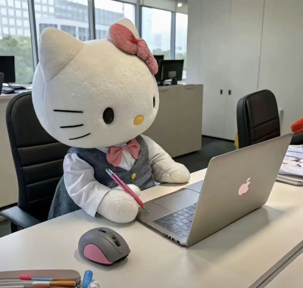 HelloKitty版职业打工人头像 平静的疯感 --… - 高清图片，堆糖，美图壁纸兴趣社区