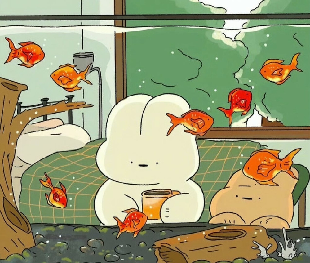 治愈系插画 —— 插画师：무운(mouun… - 高清图片，堆糖，美图壁纸兴趣社区