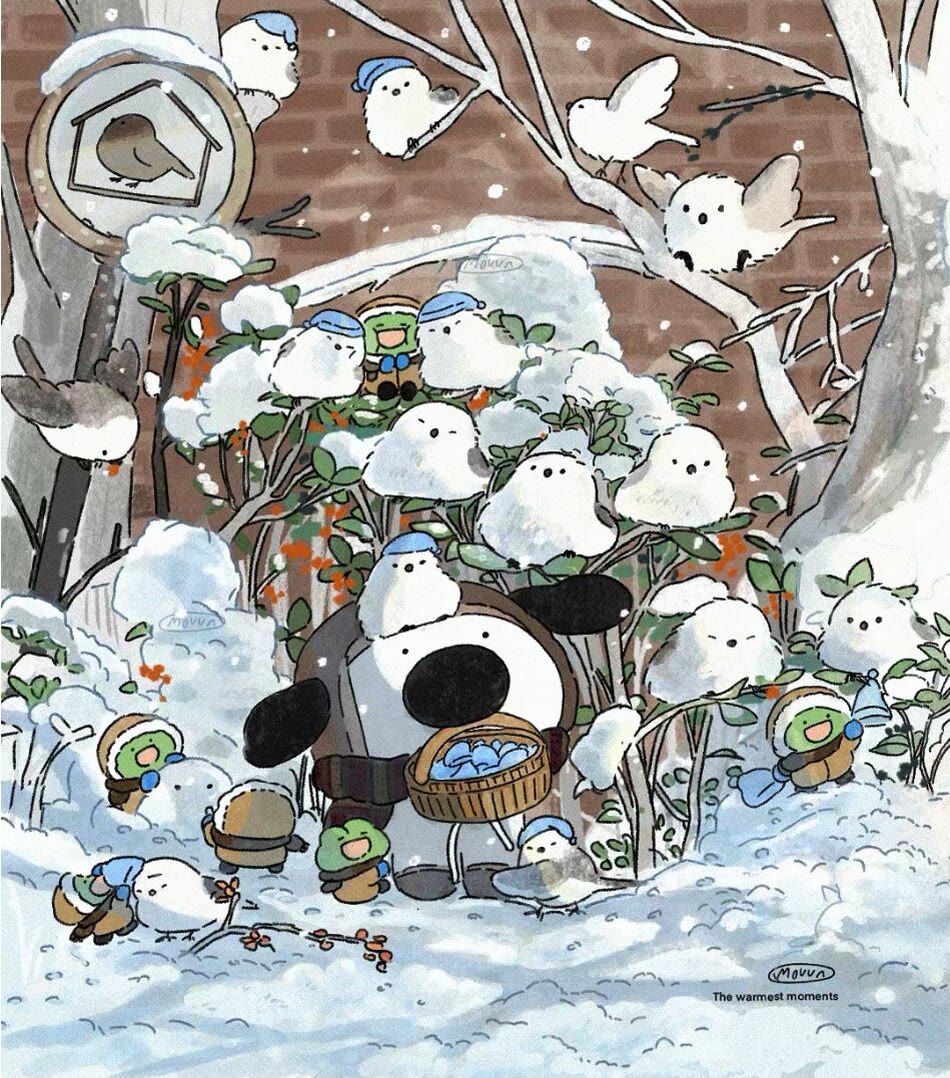 治愈系插画 —— 插画师：무운(mouun… - 高清图片，堆糖，美图壁纸兴趣社区