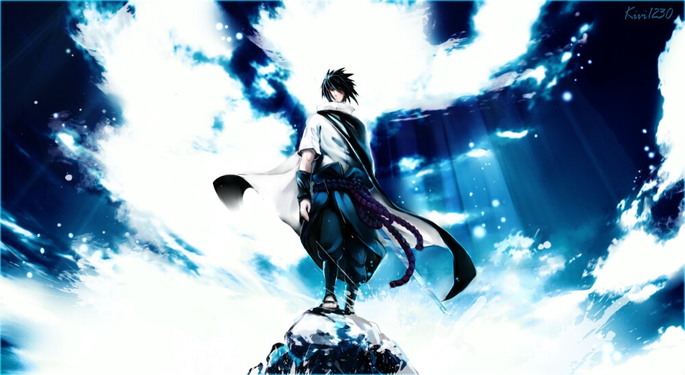 clouds waves Uchiha Sasuke weapons Narut… - 高清图片，堆糖，美图壁纸兴趣社区