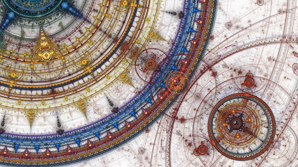 abstract fractals circles digital art /… - 高清图片，堆糖，美图壁纸兴趣社区