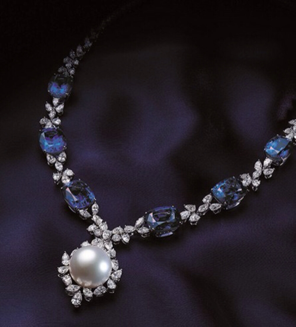 Mikimoto御木本南洋珍珠坦桑石项链 - 高清图片，堆糖，美图壁纸兴趣社区