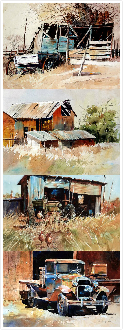 Carl Purcell 风景水彩画https://www.pinte… - 高清图片，堆糖，美图壁纸兴趣社区