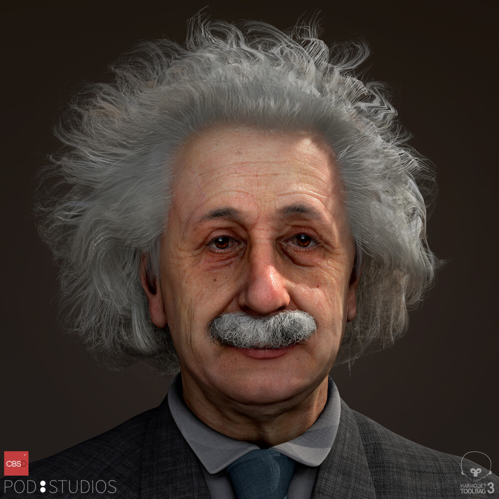 3D爱因斯坦 - 高清图片，堆糖，美图壁纸兴趣社区