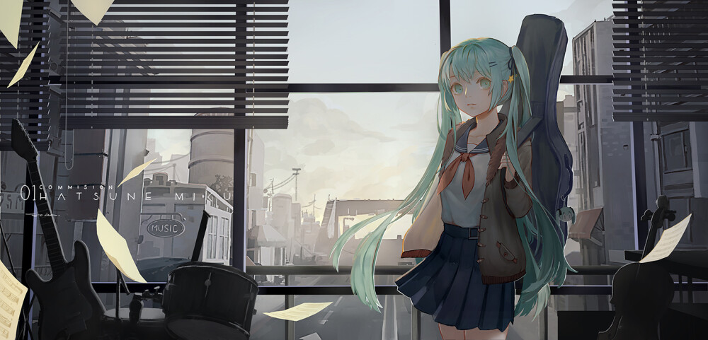 VOCALOID 初音未来 绘师：矮柯Echo（pixiv … - 高清图片，堆糖，美图壁纸兴趣社区