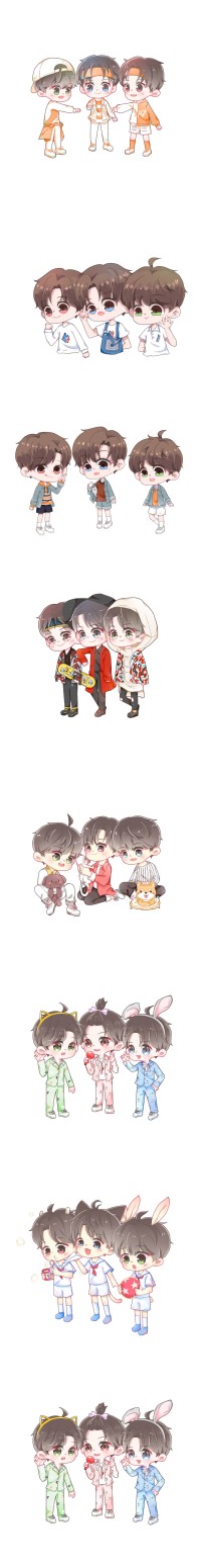 TFBOYS卡通版 - 堆糖，美图壁纸兴趣社区