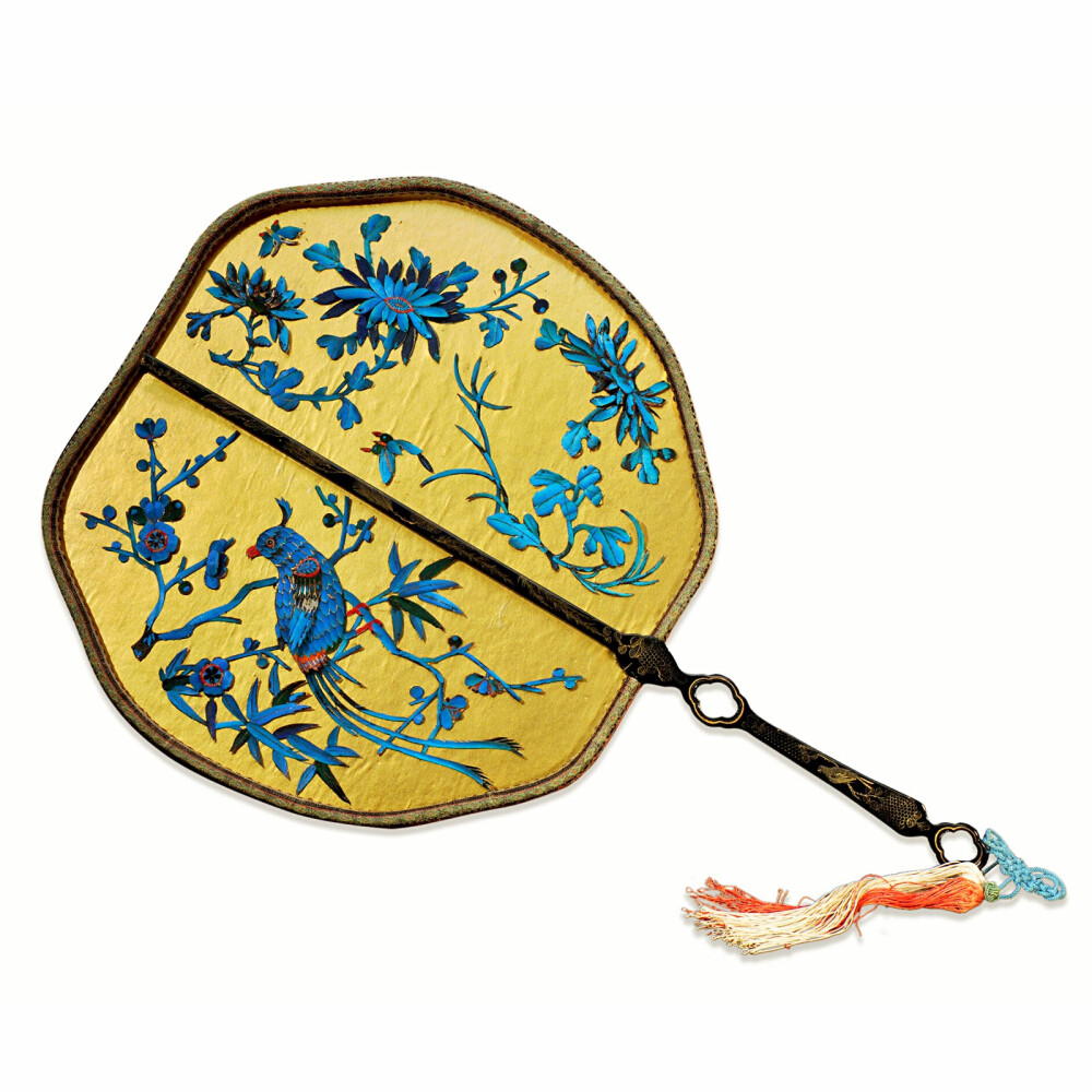 清 点翠花鸟成扇 - 高清图片，堆糖，美图壁纸兴趣社区