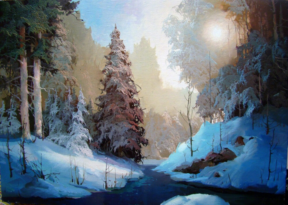 俄罗斯画家 Viktor Bykov 油画作品 | www… - 高清图片，堆糖，美图壁纸兴趣社区